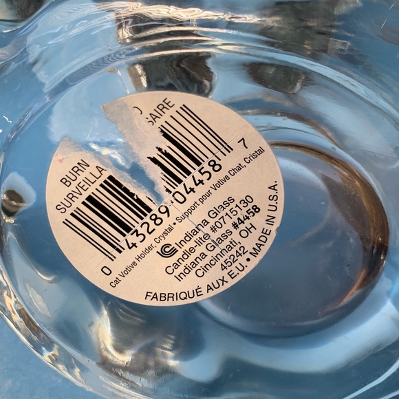 Indiana Glass | Accents | Vintage Indiana Glass Cat Votive Holder ...